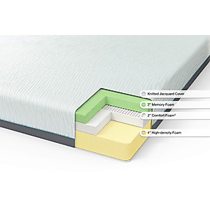 Zinus 8 Inch Green Tea Pressure Relief Memory Foam Mattress/Zoned Airflow Design/CertiPUR-US Certified/Bed-in-a-Box, Twin