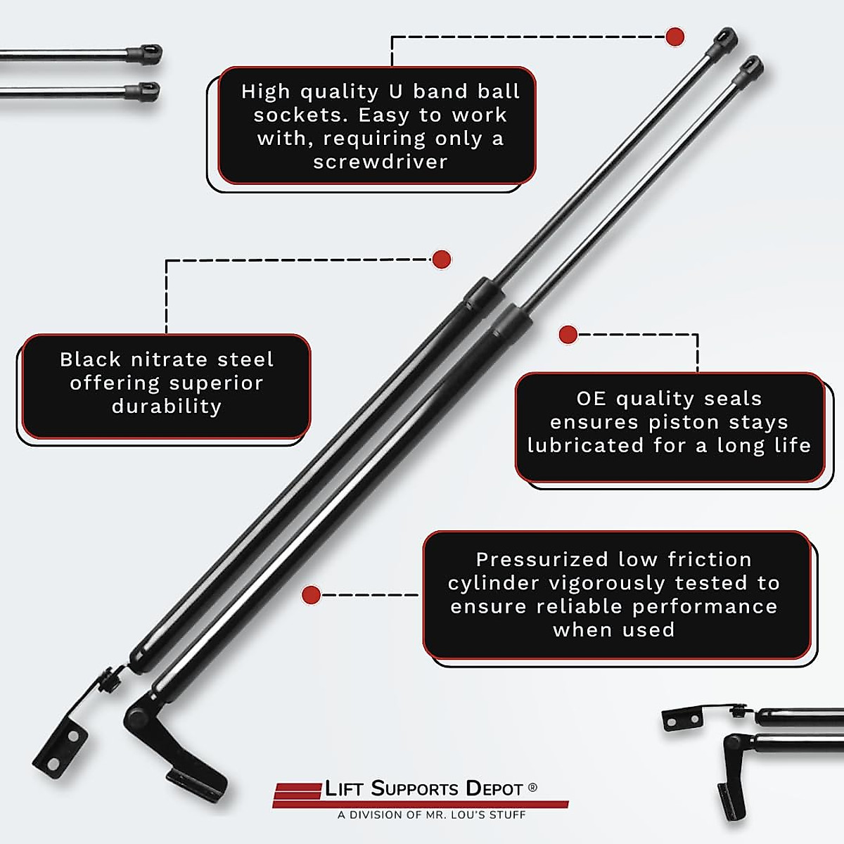 Lift Supports Depot Qty (2) Compatible with Nissan Rogue 2014 To 2020 Liftgate Lift Supports without Power Gate. (Does NOT Fit Select & Sport)