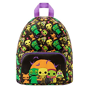 Theme Park Lounge Fly The Nightmare Before Christmas Neon Blacklight Print Mini Backpack