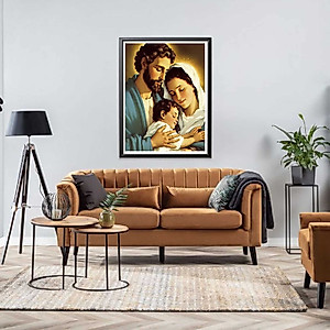 LOMSIOY DIY 5D Diamond Art Kits for Adults, Family Diamond Painting Kits for Beginner, Angels Diamond Art with Round Full Drill Rhinestone Crafts Gem Arts for Home Wall Decor 12 * 16 inch