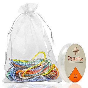 3mm Bicone Glass Beads – 1950 Pcs Faceted Crystal Beads in 15 Colors with Elastic String for DIY Jewelry Making, Necklaces, Bracelets, Earrings, and Rings