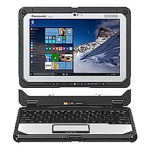 Panasonic Toughbook CF-20, 10.1-inch Multi Touch, m5-6Y57, 16GB, 128GB SSD, Intel HD Graphics 515, Wi-Fi, Bluetooth, HDMI, Dual Pass, 8MP, Backlit Keyboard, Windows 10 Pro, 4G LTE (Renewed)
