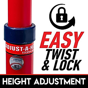 Franklin Sports MLB Adjust-A-Hit T-Ball Set Blue/Red, 5 - 18 years includes Tee, Ball, & Bat