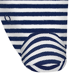Creative Knitwear Villanova University Wildcats Striped Newborn Footed Baby Romper, Navy, 6-9 Months