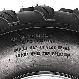 WPHMOTO 2Pcs 19x7-8 Front and 2Pcs 18X9.5-8 Rear Tubeless Wheel Tire With Rim for ATV Go Kart Quad Bike 4 Wheelers