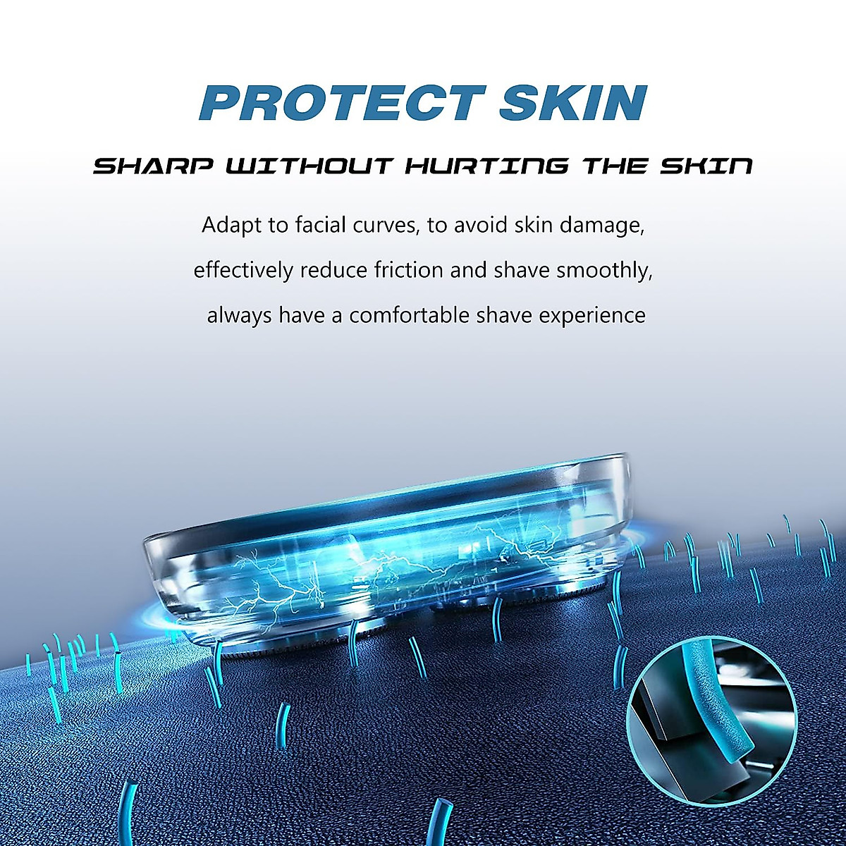 HQ8 Replacement Heads Compatible with Philips Norelco Aquatec Shavers, Razor Blades Suitable for Philips Aquatec Heads, HQ8 Heads (3-pc Pack)