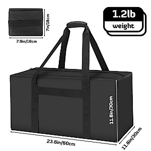 INFANZIA Duffel Travel Sports Equipment Bag, Long Luggage Bag with Upgrade Zipper Water Resistant, Extra Large Foldable Storage Bag for Camping, Tent, Tripod, Fishing(24x12x12 inch,1PCS)