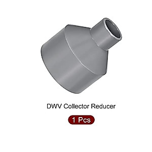 METALLIXITY Duct Reducer, (2 to 1/2 Inch), PVC Pipe Increaser DWV Reducing Coupling - for Water Supplies Build, DIY, Garden Shelf Greenhouse, Gray