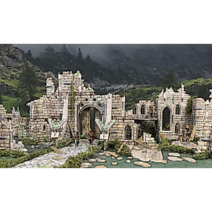 Battle Systems – Modular Fantasy Scenery – Perfect for Roleplaying and Wargames - Multi Level Tabletop Terrain for 28mm Miniatures – Colour Printed Model Diorama – DND Warhammer (Ruined Monastery)