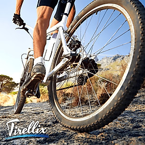 Tirellix Tubeless Bicycle Tire Repair Kit (Blue), Includes 5 (1/8") 3.5mm Plugs to Repair Mountain & Road Bike, Fix Flat for MTB, Car or ATV, Plus Storage Capsule Grip Extender