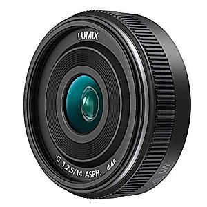 Panasonic LUMIX G Lens, 14mm, F2.5 II ASPH., Mirrorless Micro Four Thirds, H-H014AK (USA BLACK)