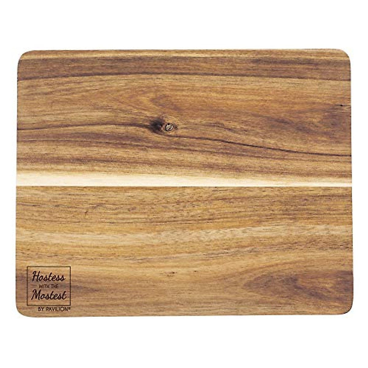 Pavilion Gift Company Life is Better with Friends Birds 7 x 9 Inch Cutting Cheese Board, Set of 4 Forks with Debossed Text, 9", Brown