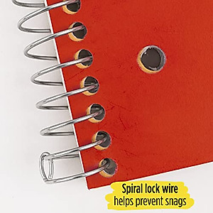 Five Star Spiral Notebook, 3-Subject, Wide Ruled Paper, 10-1/2" x 8", 150 Sheets, Red (72029)