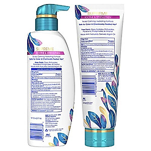 Head & Shoulders Supreme Sulfate Free Shampoo and Conditioner Set for Dry Scalp and Dandruff Treatment, Soothe and Strengthen with Argan Oil and Rose Essence, 21.2 Fl Oz
