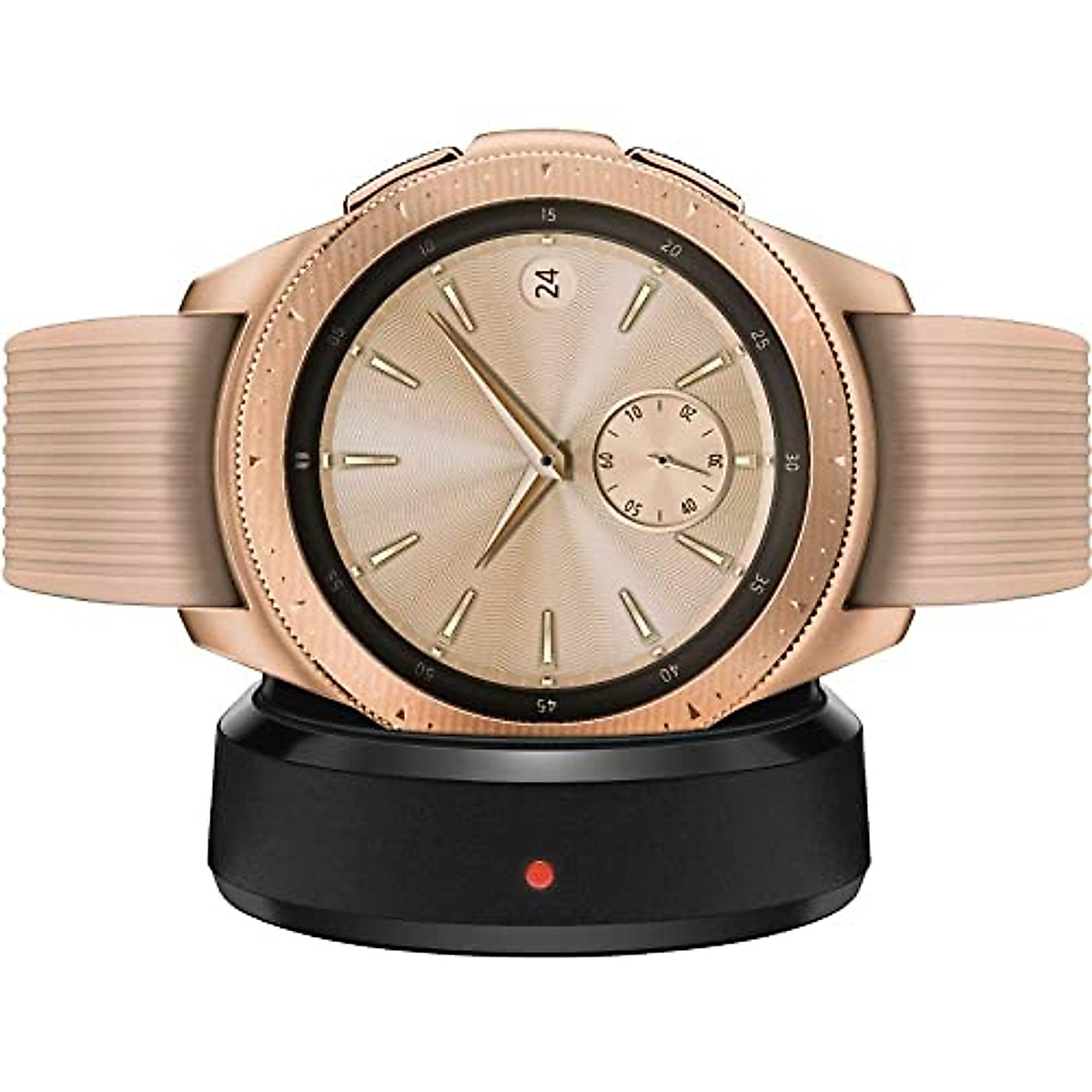 Samsung Galaxy Watch (42mm) Smartwatch (Bluetooth) Android/iOS Compatible, SM-R810, International Version (Rose Gold) (Renewed)