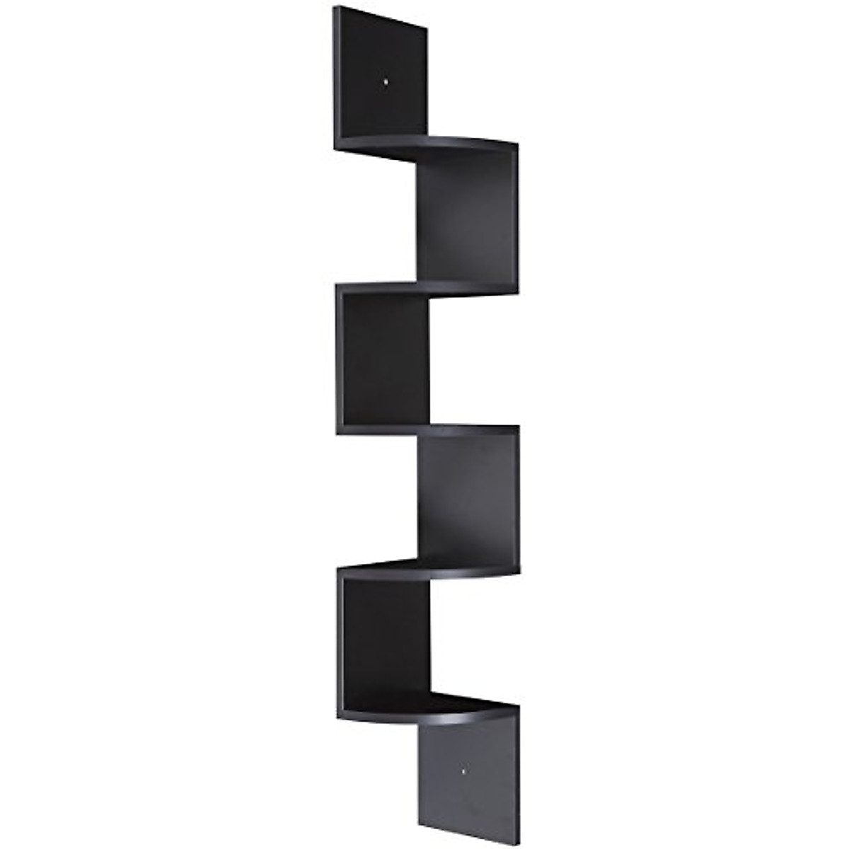 OneSpace 5 Tier Large Corner Wall Mount Shelf, Black