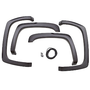 Lund SX202T Elite Series Black Sport Style Textured Front and Rear Fender Flare - 4 Piece, Complete Set