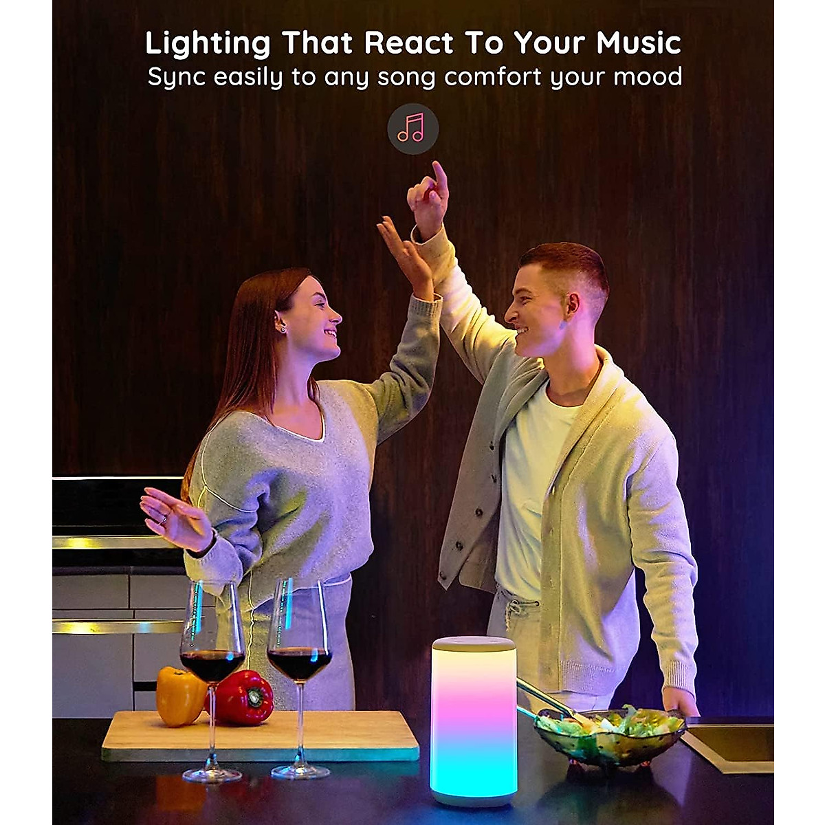 Govee RGBIC Table Lamp, Smart Lamp Work with Alexa, LED Beside Lamp with Music Sync and 43 Scene Modes, Ambiance Color Changing Lamp for Bedroom Decor, Dimmable Night Light (Corded Electric)