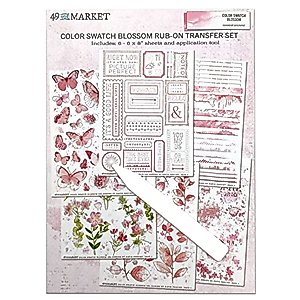 Color Swatch Blossom Rub-on Transfer Set - 49 and Market