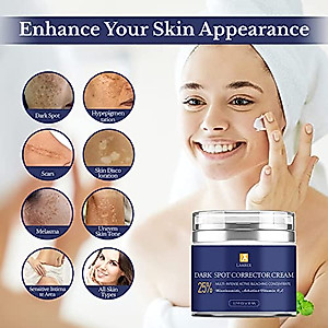 Fast-Acting Dark Spot Corrector Remover for Face and body, Fades Hyperpigmentation, Freckles,Evens Skin Tone, Age Spot Remover Women Men