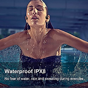 ESSONIO Bone Conduction Headphones Swimming Headphones Open Ear Bluetooth IPX8 Waterproof Underwater Headphones for Swimming Built-in 8G Memory