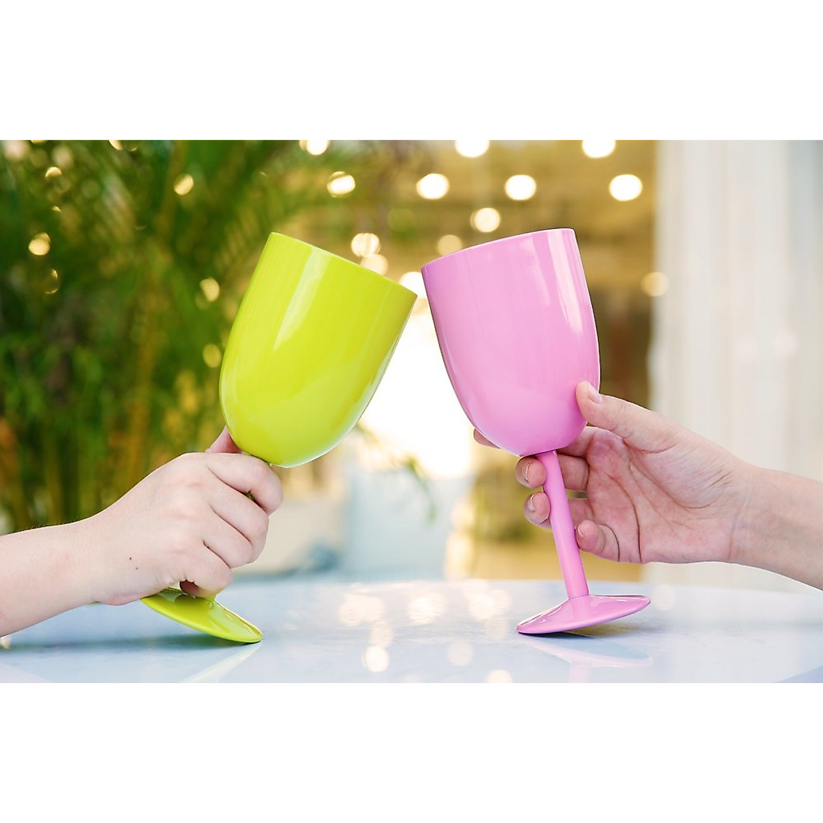 AMZUShome Stainless Steel Wine Glasses Cups.Double Walled Vacuum Insulated Wine Tumbler With Lid and Straw.Friendship,Christmas,Birthday Gifts for Women Men Friends Dad Mom(10oz Rose Gold)