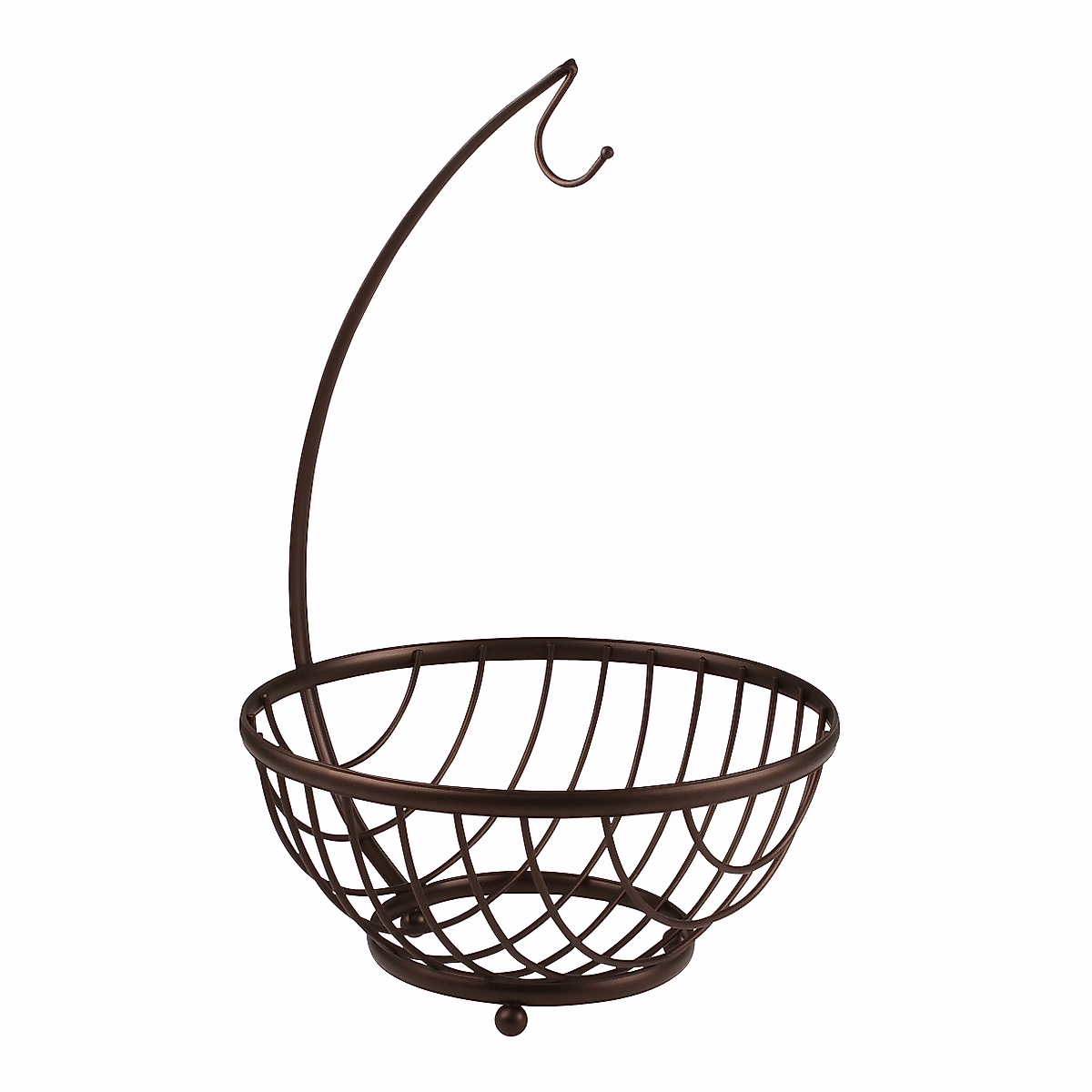 Spectrum Ashley Tree Hanger Basket, Produce Saver Banana Holder & Open Wire Fruit Bowl for Kitchen Counter & Dining Table, Bronze