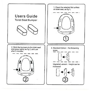 Toilet Seat Bumper (Upgrade 3.0) Bidet Seat Bumpers with Strong Buffer and Adhesive Function for Bidet Attachment - Keep Your Toilet Seat More Secure and Comfortable!(4 Pieces)