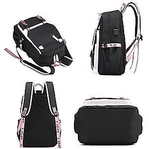 WANHONGYUE Gudetama Anime Backpack Laptop School Bag Student Bookbag Cosplay Daypack Rucksack Bag with USB Charging Port 1200/3