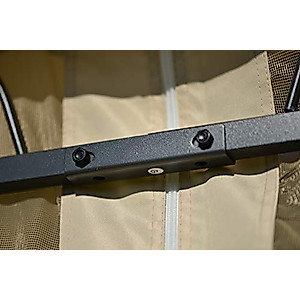 Freestanding Shelter Quality Double Tiered Grill Canopy, Outdoor BBQ Gazebo Tent with UV Protection, Beige 127" W