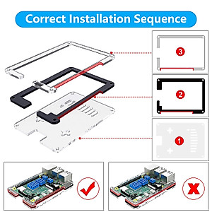 Miuzei Case for Raspberry Pi 4, Raspberry Pi 4 B Case with Fan 35mm, 4 Pcs Aluminum Heatsinks Support Rpi 4B 8gb/4gb/2gb (No Raspberry Pi Board)