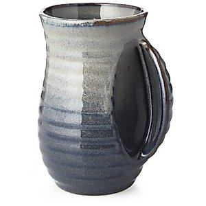 GUTE Hand Warmer Mug, Ceramic and Hand Painted - Contoured Pocket will Hold Warmth From The Heat Of Your Drink To Keep Your Fingers Warm, Comfy Handwarmer (Lagoon Grey)