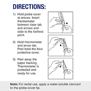 MABIS Disposable Probe Covers for Digital Thermometers, Box of 100, FSA Eligible, Can be Used Orally, Rectally or Under the Arm