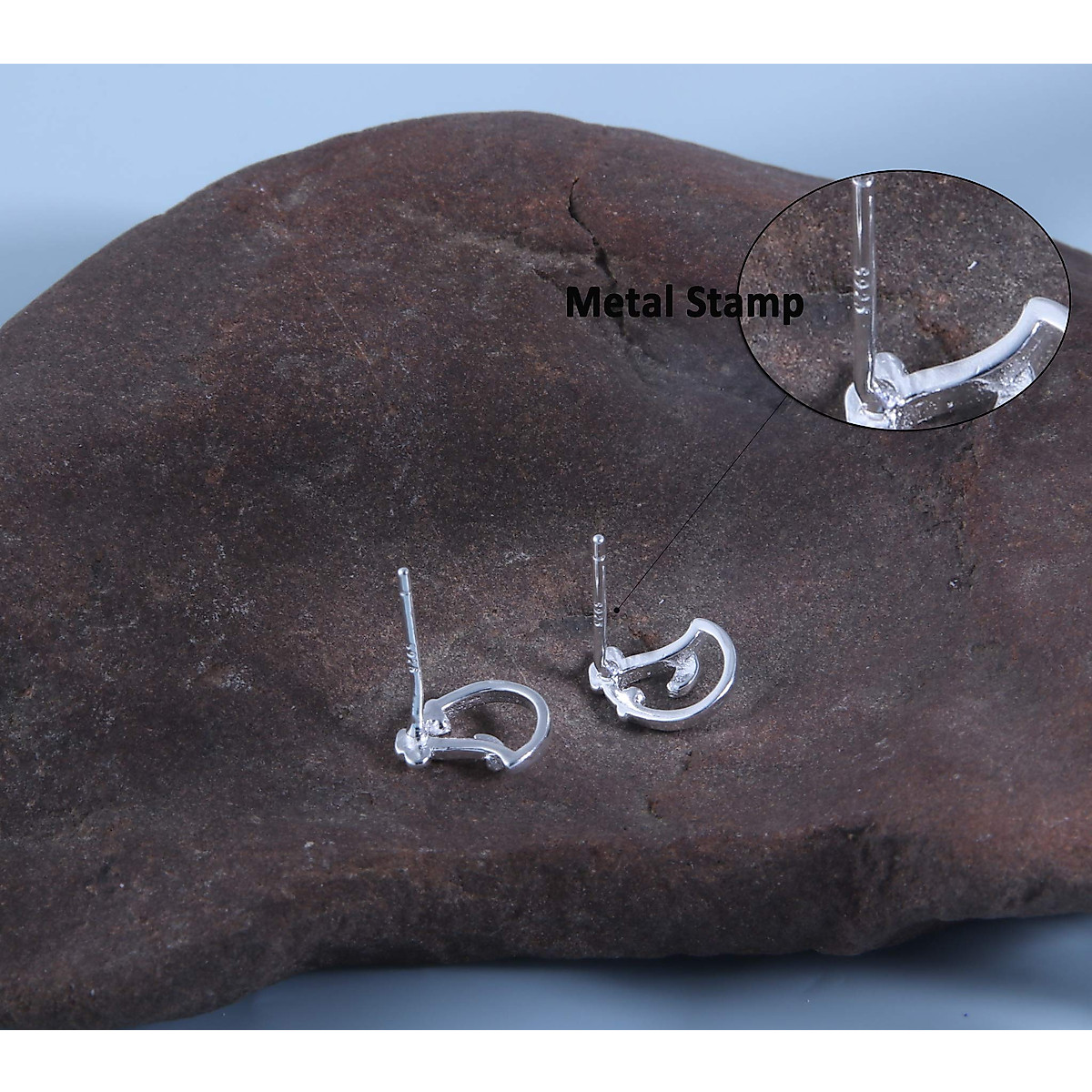 Helen de Lete Lovely Rooster Chicken Sterling Silver Stud Earrings