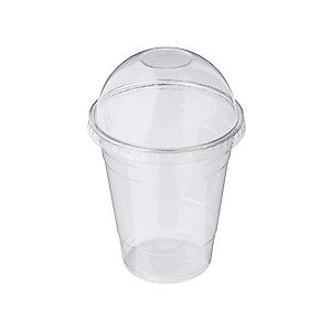 Georgia-Pacific Dixie® Dome Lid for 14-24 oz PETE Cold Cups, DF1424PET, Clear, 100 Lids per Sleeve, 10 Sleeves per Case