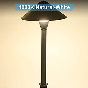 Outdoor Lights Landscape Lights Garden Lights, 12V 3W Low Voltage Patio Lawn Yard Pathway Lights，Aluminum Construction IP65 Waterproof 4000K Natural White (4-Pack)