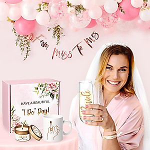 NOVITAR Bride To Be Gifts, Bridal Shower Gift Ideas, Engagement Gifts For Her, Wedding Gifts For Women, Bachelorette Gifts Box For Bride, Bachelor Party Newly Engaged Gift Set 11 PCS