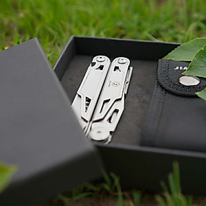 JIAZAWA Multitool Pliers,23 in 1 Multitools with Titanium-plated Handle Safety Locking Lightweight EDC Tool nylon sheath for Gifts,Men,Outdoor Survival,Hiking,Camping