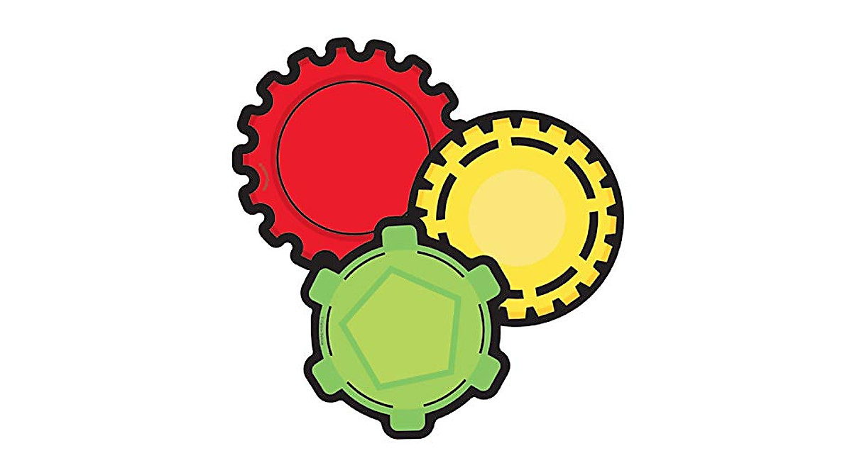 Carson Dellosa 36 Gear Cutouts for Classroom Décor