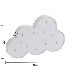 RECUTMS LED Light Night Lights Battery Operated Decorative Signs Cloud LED Lamp Wall Decoration for Living Room,Bedroom,Home,Party,Christmas Kids Toys(Cloud)