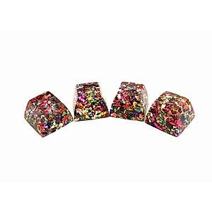 Handmade DSA Shinning Gem Resin Sequined Keycap OEM Profile for Cherry MX RGB Switch Gaming Mechanical Keyboards