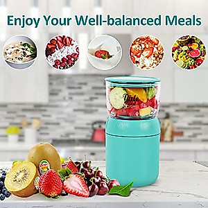 SCZYWL 14.5oz Stainless Steel Vacuum Insulated Food Jar,Insulated Soup Container for Hot & Cold Food Wide Mouth Bento Lunch Soup Container for Kids Adult,Leak Proof Food Jar with Spoon