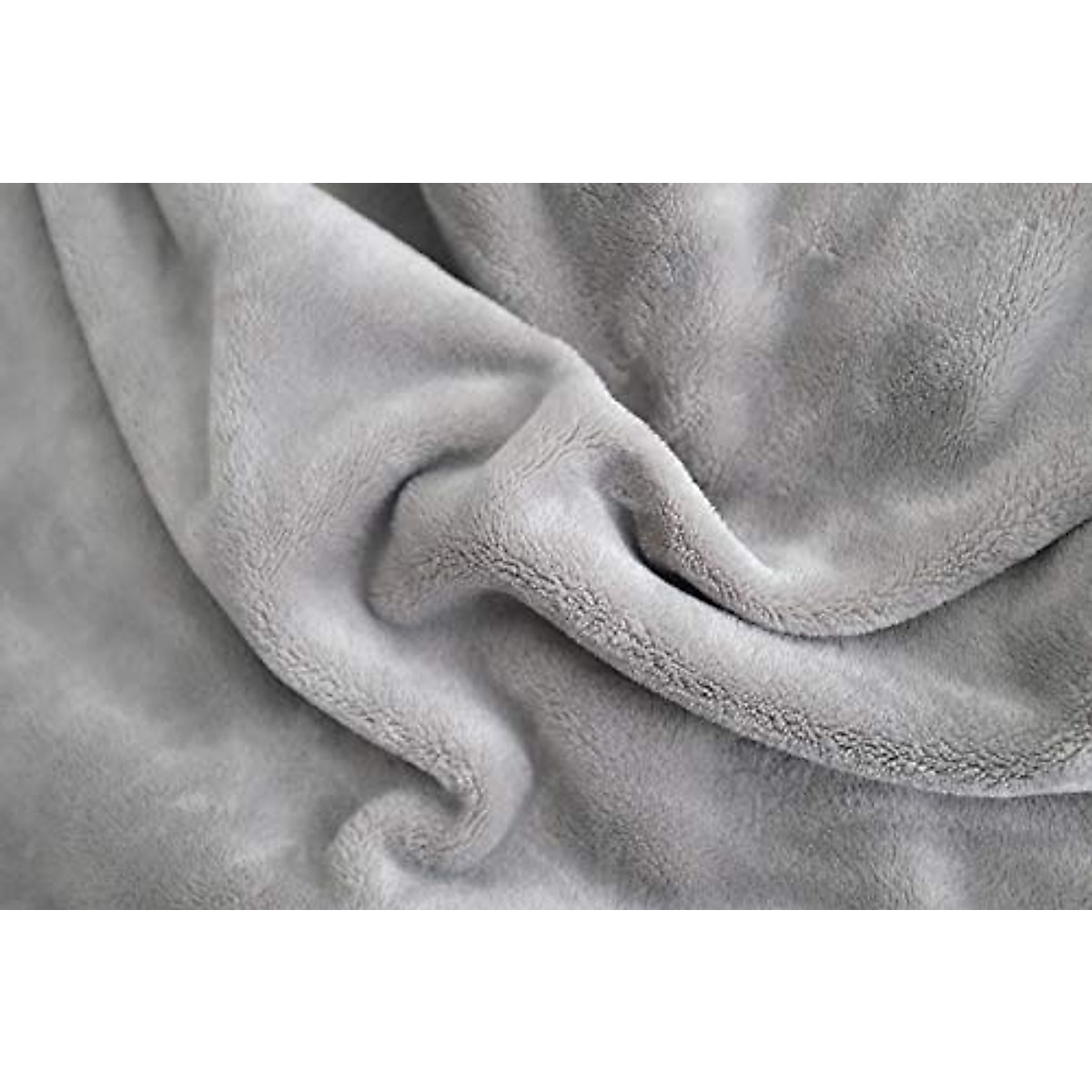 Wolfmark Oversized Sherpa Throw Blanket (60 inches x 72 inches, Grey) | Twin Size Reversible Comfort, Warm & Cozy, Perfectly Plush, Hypoallergenic, Anti-Pill, Micro Mink, Lambswool