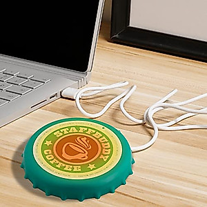 REDIVA Coffee Mug Warmer,Electric Beverage Warmers for Heating Coffee, Beverage, Milk, Tea and Hot Chocolate, Great for Home Decor, House Warming Gift, Gadget Gift. (Green)