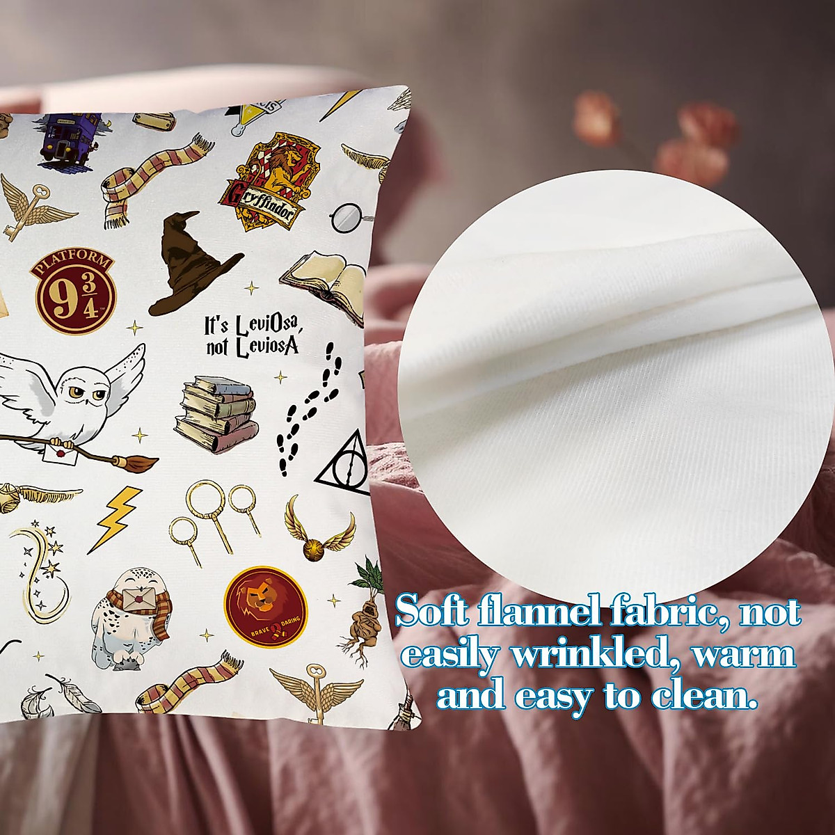 RBAFAO My Magic Not Today Throw Pillow Covers, Harry Reading Pillow Case for Book Lovers Gifts for Her Him Birthday Christmas 18 x 18Inch (Magic-02)