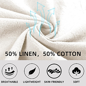 CNJXJCD Womens Linen Pants Wide Leg High Waisted Drawstring Casual Flowy Pants with Pockets