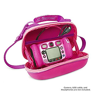 VTech Kidizoom Duo 5.0 Deluxe Digital Selfie Camera with MP3 Player and Headphones, Pink & Kidizoom Carrying Case Amazon Exclusive, Pink