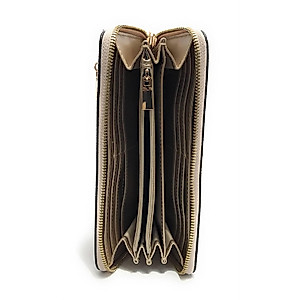 GUESS Laurel Large Zip Around Wallet, Latte Logo