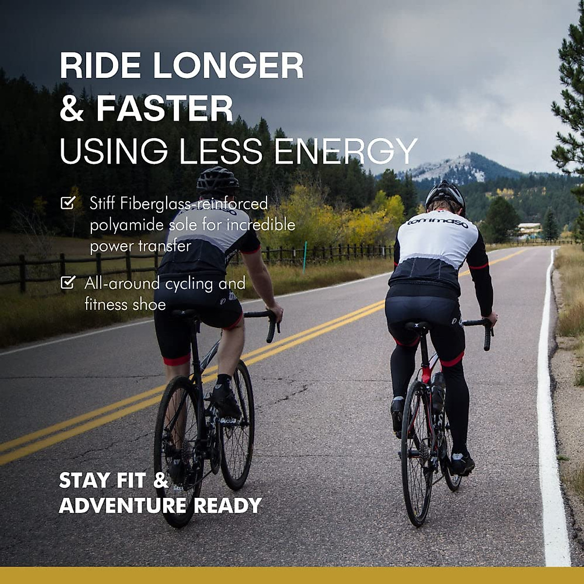 Tommaso Strada Men's Peloton Shoes & SPD Men's Cycling Shoes—2-in-1 Cycle Shoes—Works with Delta & SPD—Cycling Shoes for Men— Indoor Cycling Shoes—Road Bike Shoes for Men Cycling—Size US 11.5-12