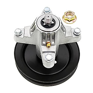 q&p 918-04456 Spindle Assembly Bracket Replaces 918-04456 918-04456A 918-04461 618-04461 618-04456 618-04456A 112-0460 with 4bolt and Pulley for MTD LT4200,Toro 13AL60RG044 (LX 426)